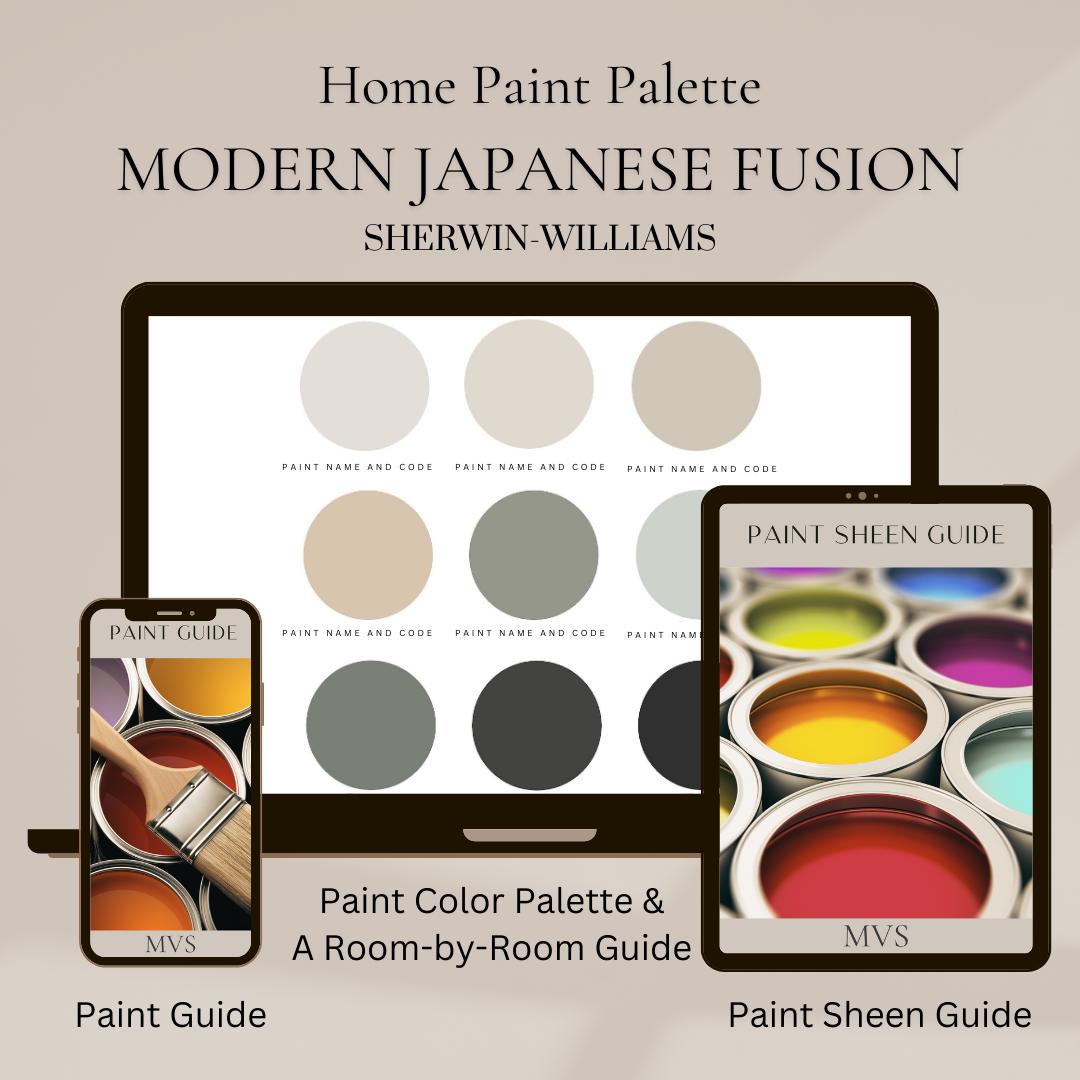 Home Paint Color Palette Japanese Collection Modern Japanese Fusion ...