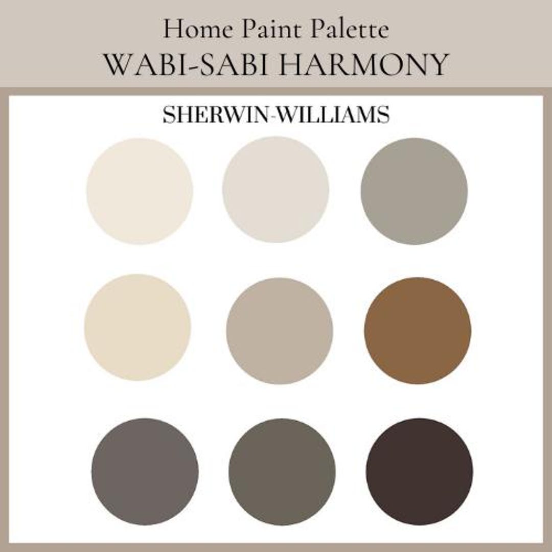 Home Paint Color Palette Japanese Collection Wabi-sabi Harmony Paint ...