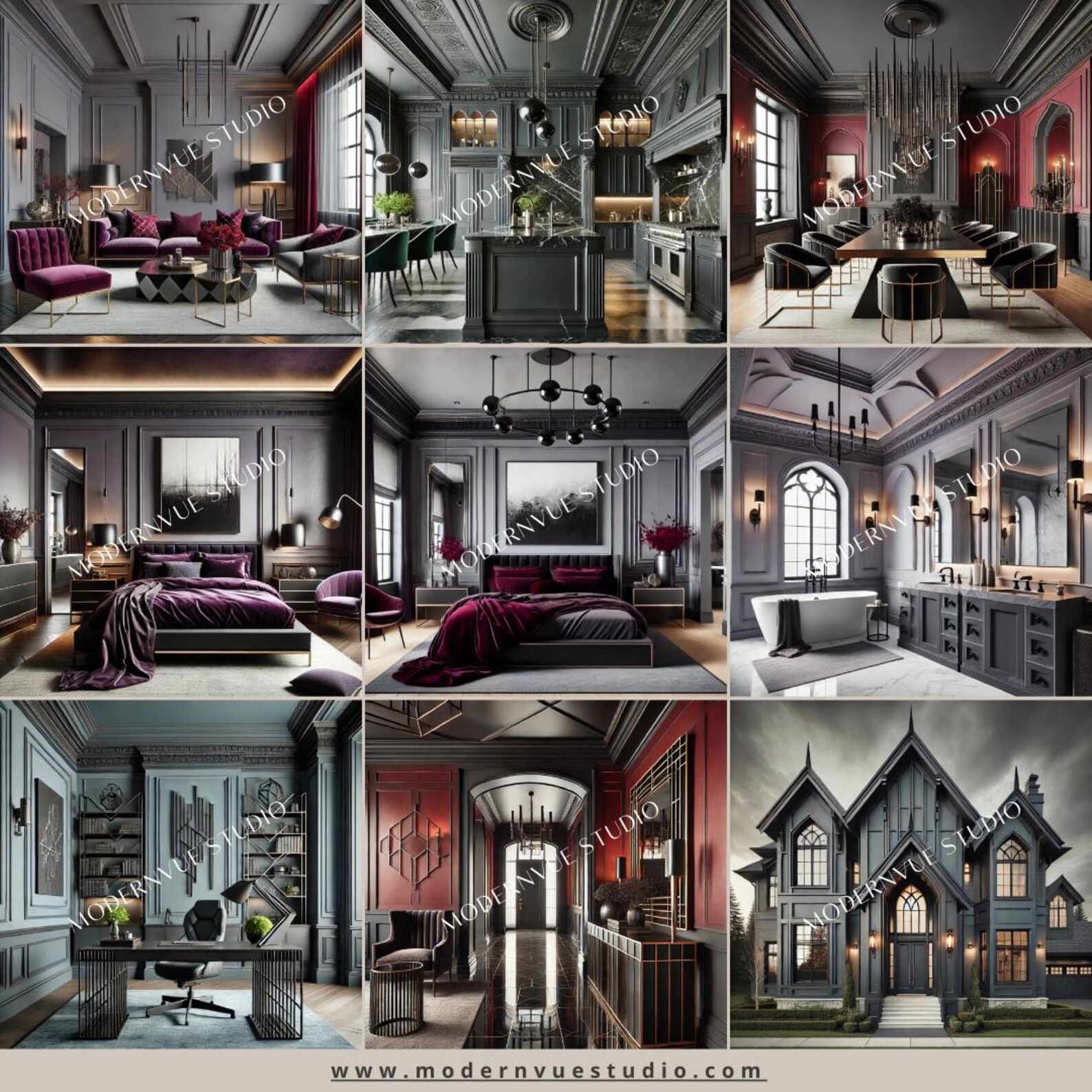 Home Paint Color Palette Gothic Collection Gothic Revival Paint Color ...