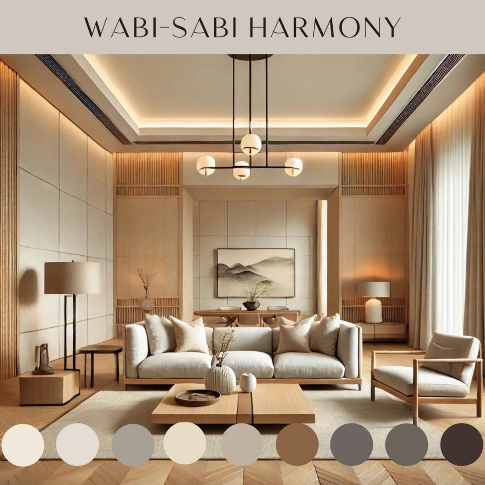 Home Paint Color Palette Japanese Collection Wabi-sabi Harmony Paint ...