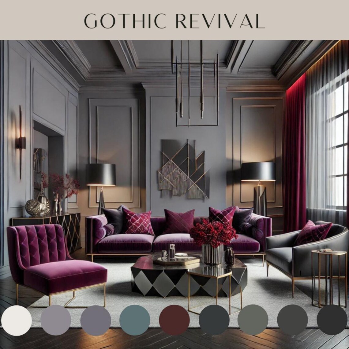 Home Paint Color Palette Gothic Collection Gothic Revival Paint Color ...