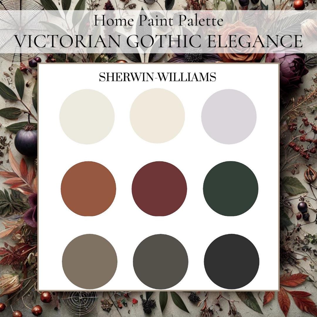 Home Paint Color Palette Gothic Collection Victorian Gothic Elegance ...