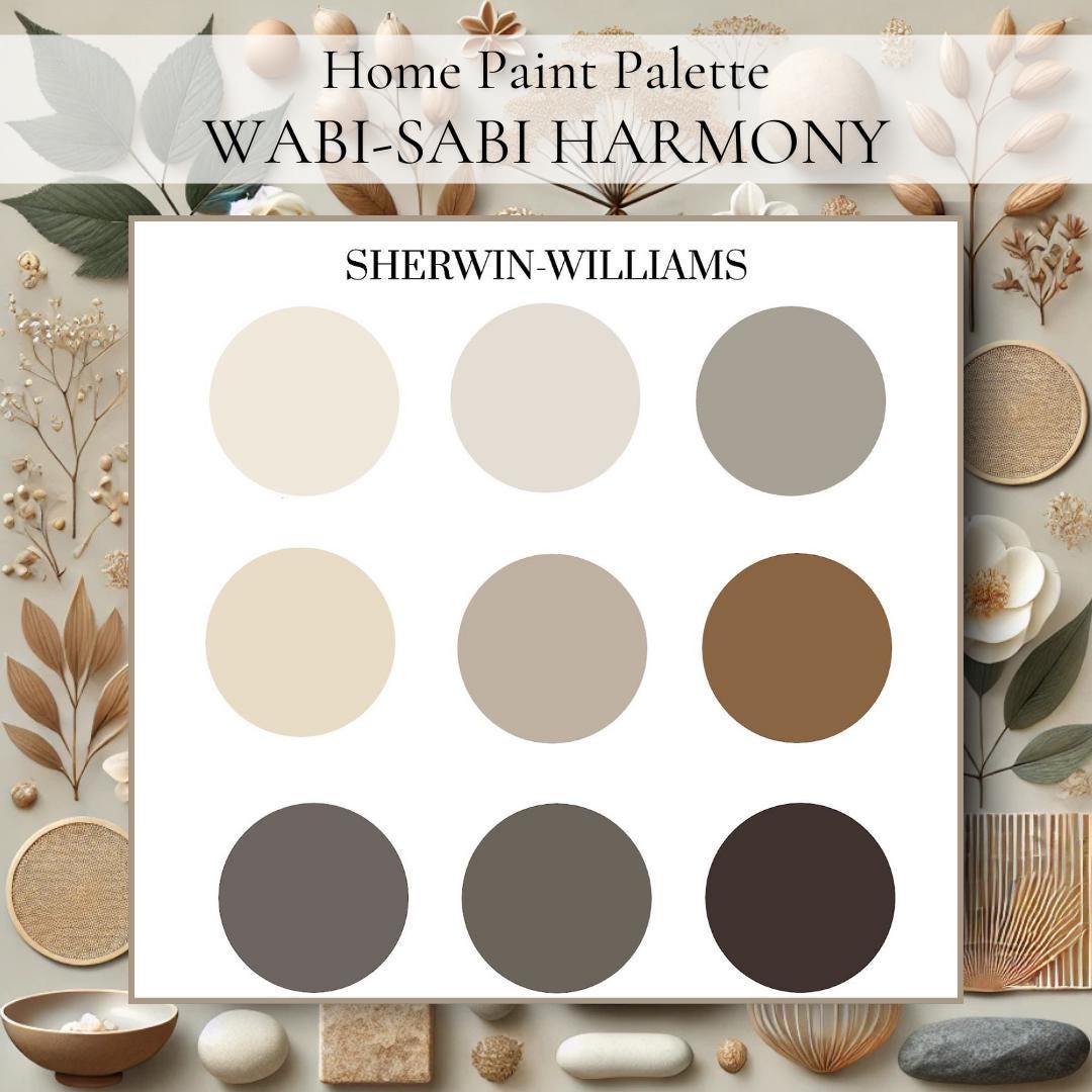 Home Paint Color Palette Japanese Collection Wabi-sabi Harmony Paint ...