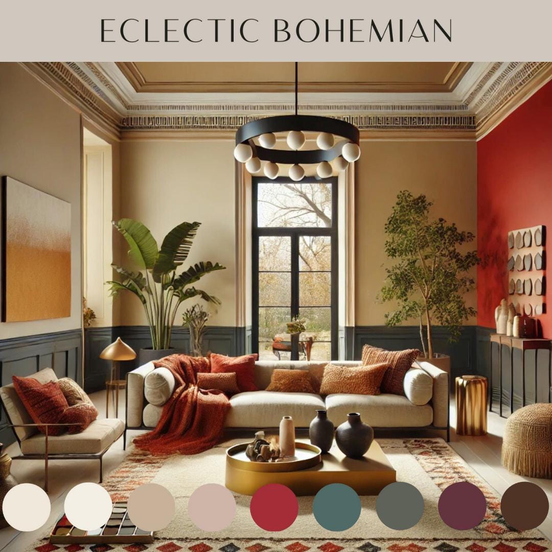 Home Paint Color Palette Bohemian Collection Eclectic Bohemian Paint ...