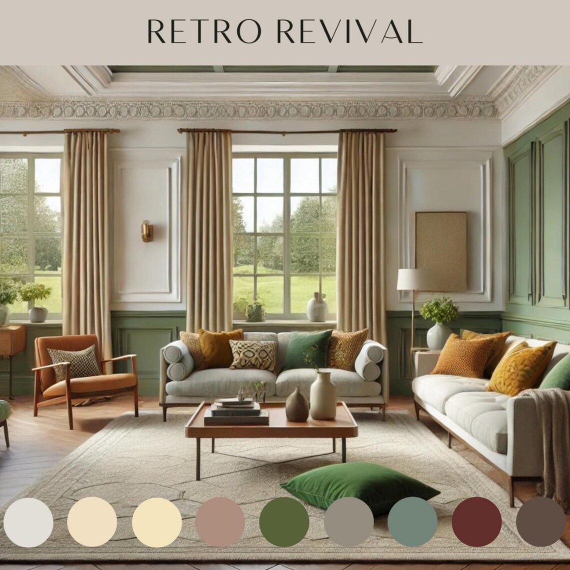 Home Paint Color Palette Vintage Collection Retro Revival Paint Color ...