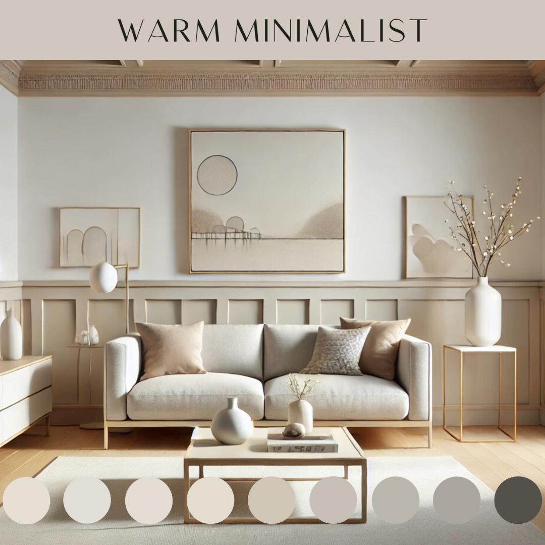 Home Paint Color Palette Minimalist Collection Warm Minimalist Paint ...