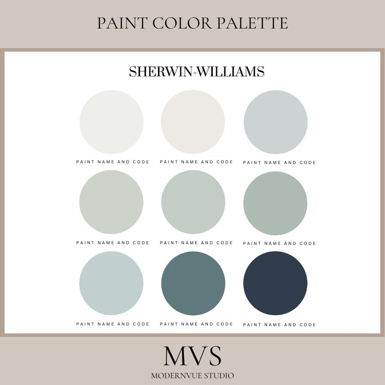 Home Paint Color Palette Coastal Collection Ocean Breeze Paint Color ...
