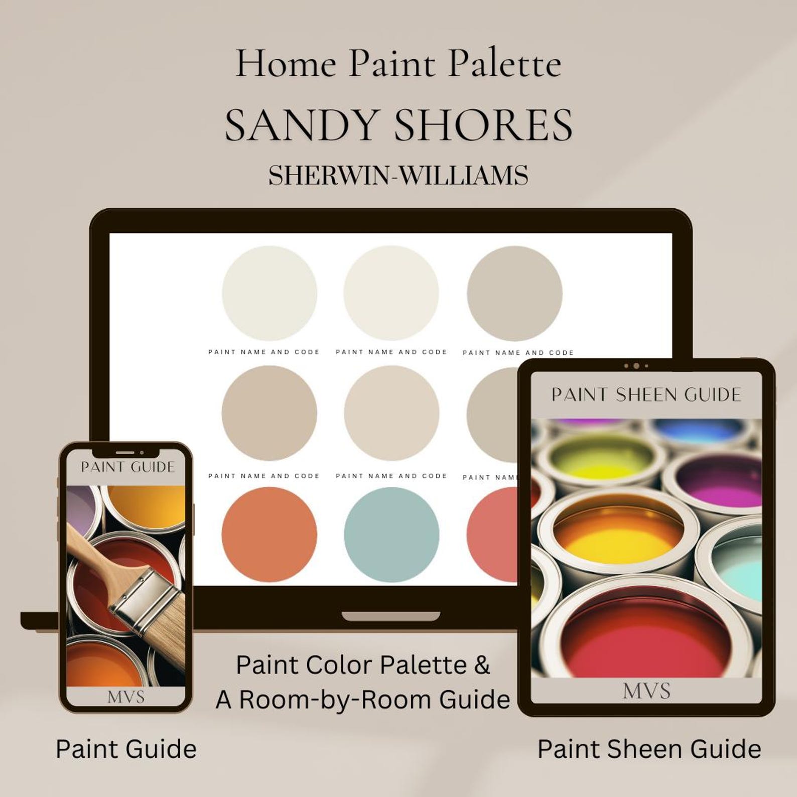 Home Paint Color Palette Coastal Collection Sandy Shores Paint Color ...