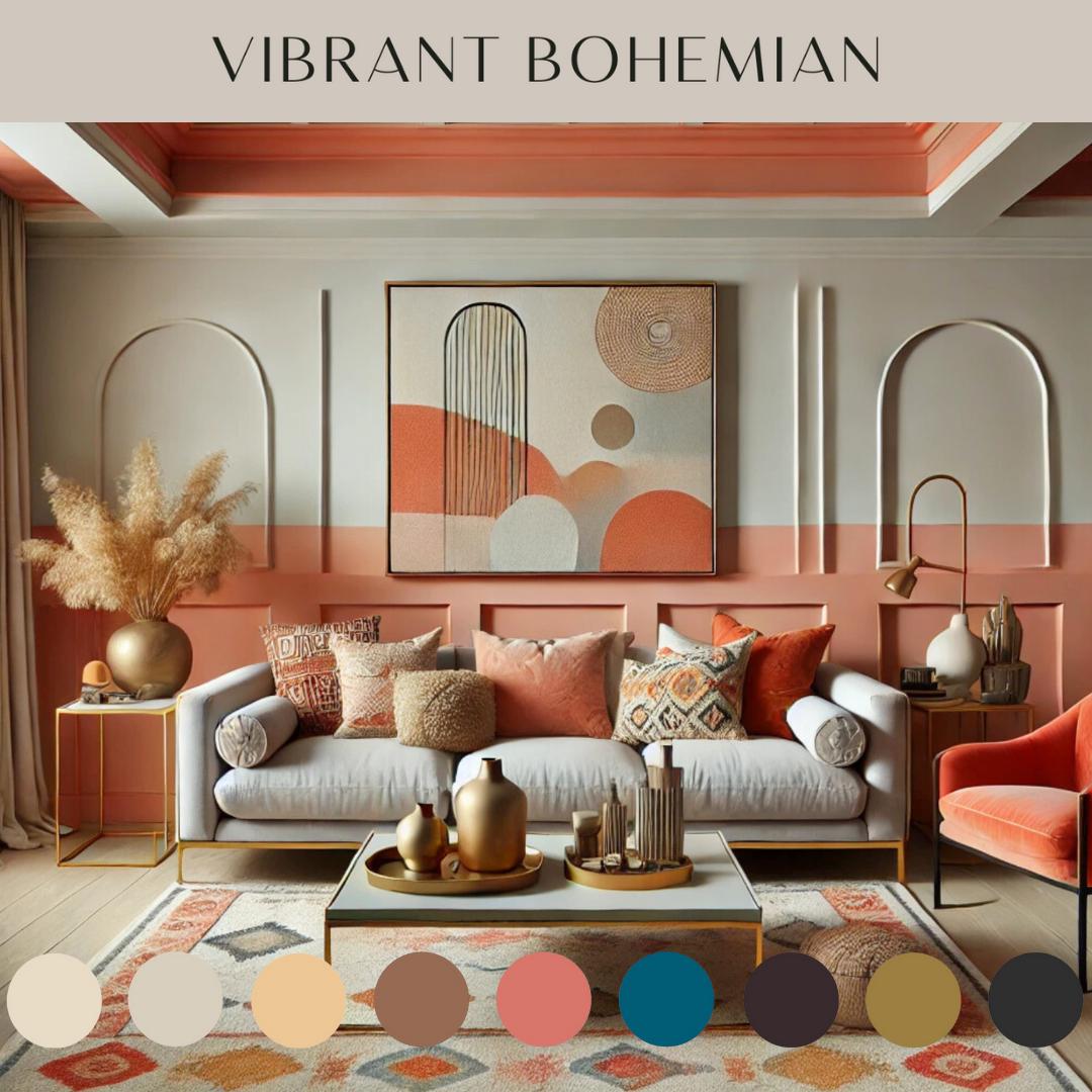 Home Paint Color Palette Bohemian Collection Vibrant Bohemian Paint ...