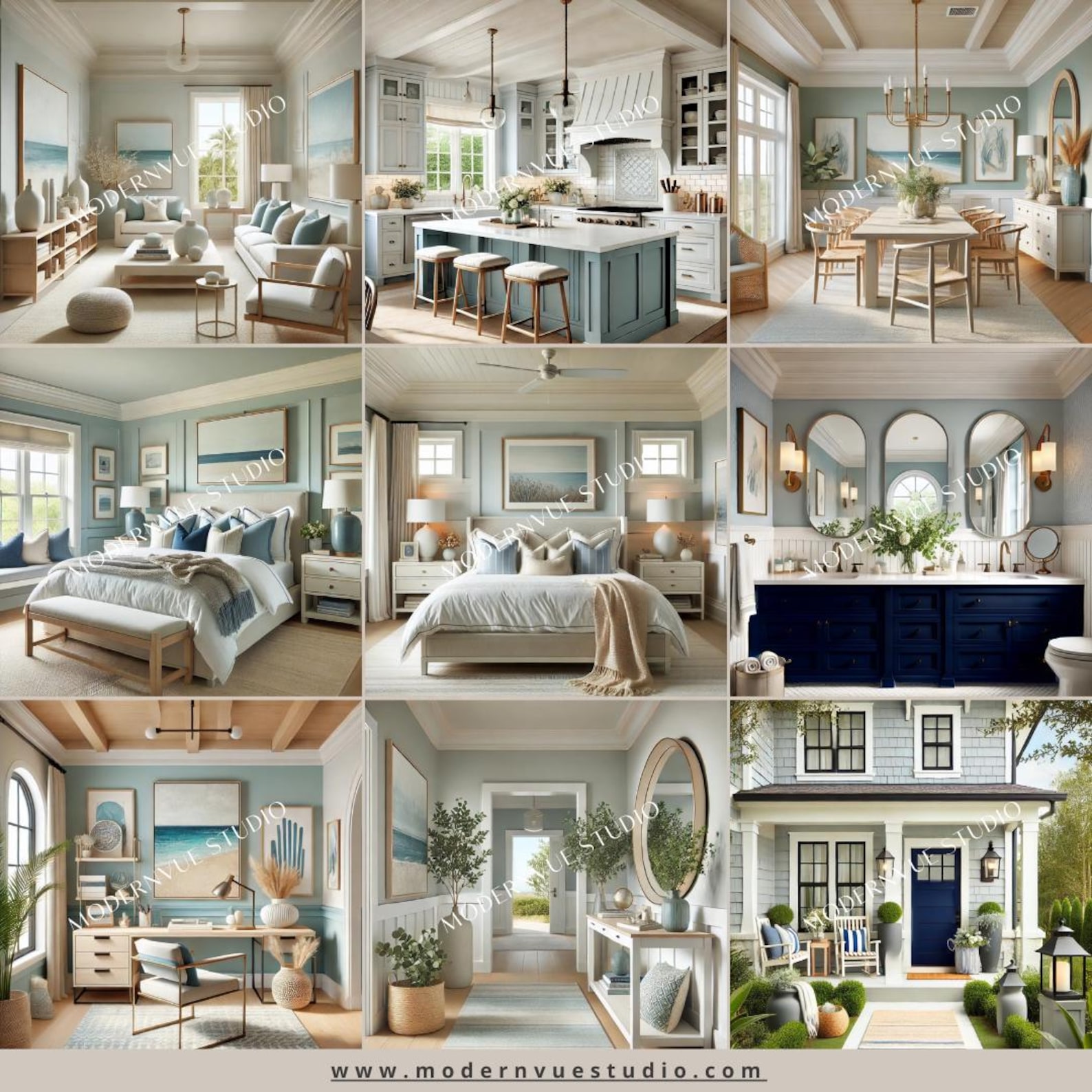 Home Paint Color Palette Coastal Collection Ocean Breeze Paint Color ...