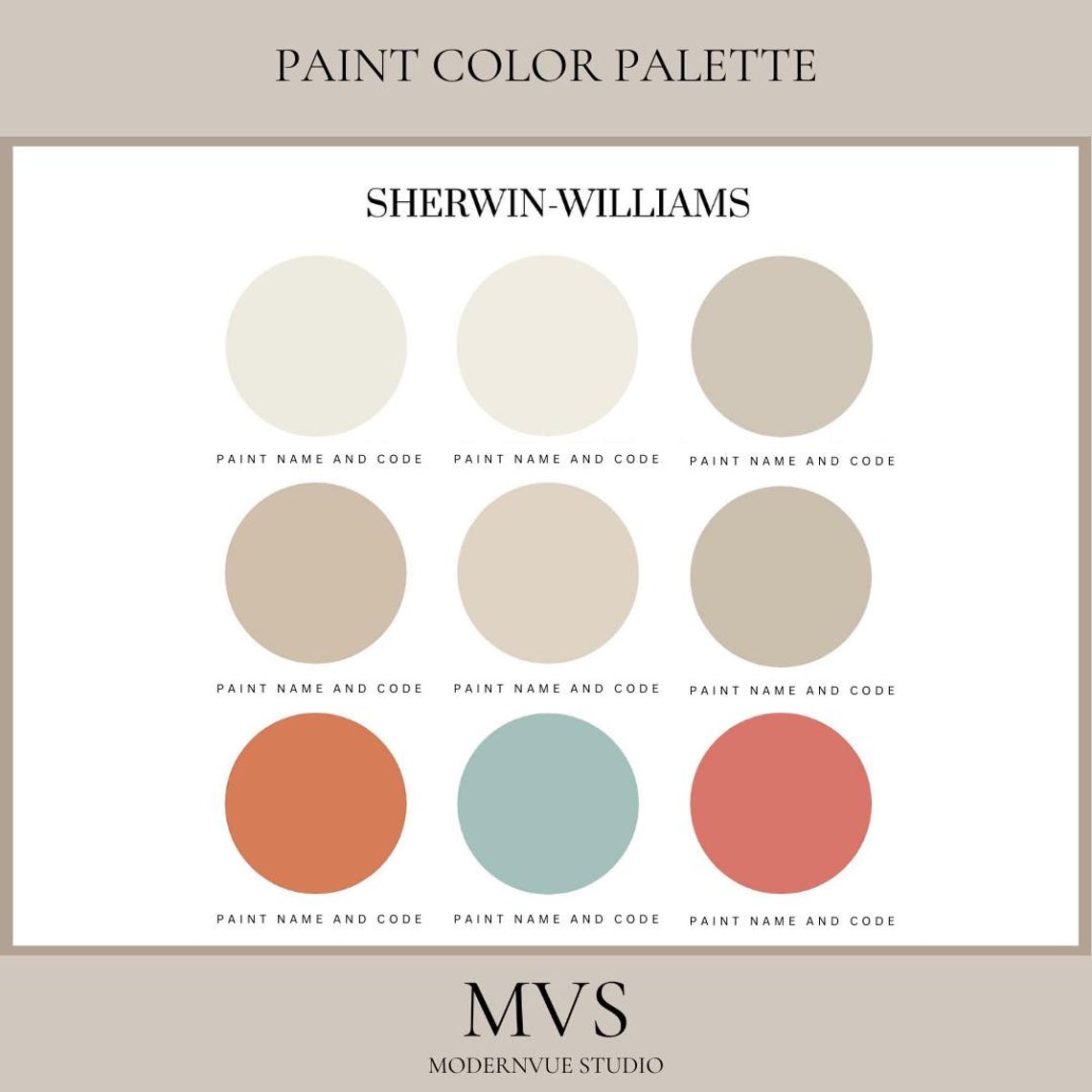 Home Paint Color Palette Coastal Collection Sandy Shores Paint Color ...