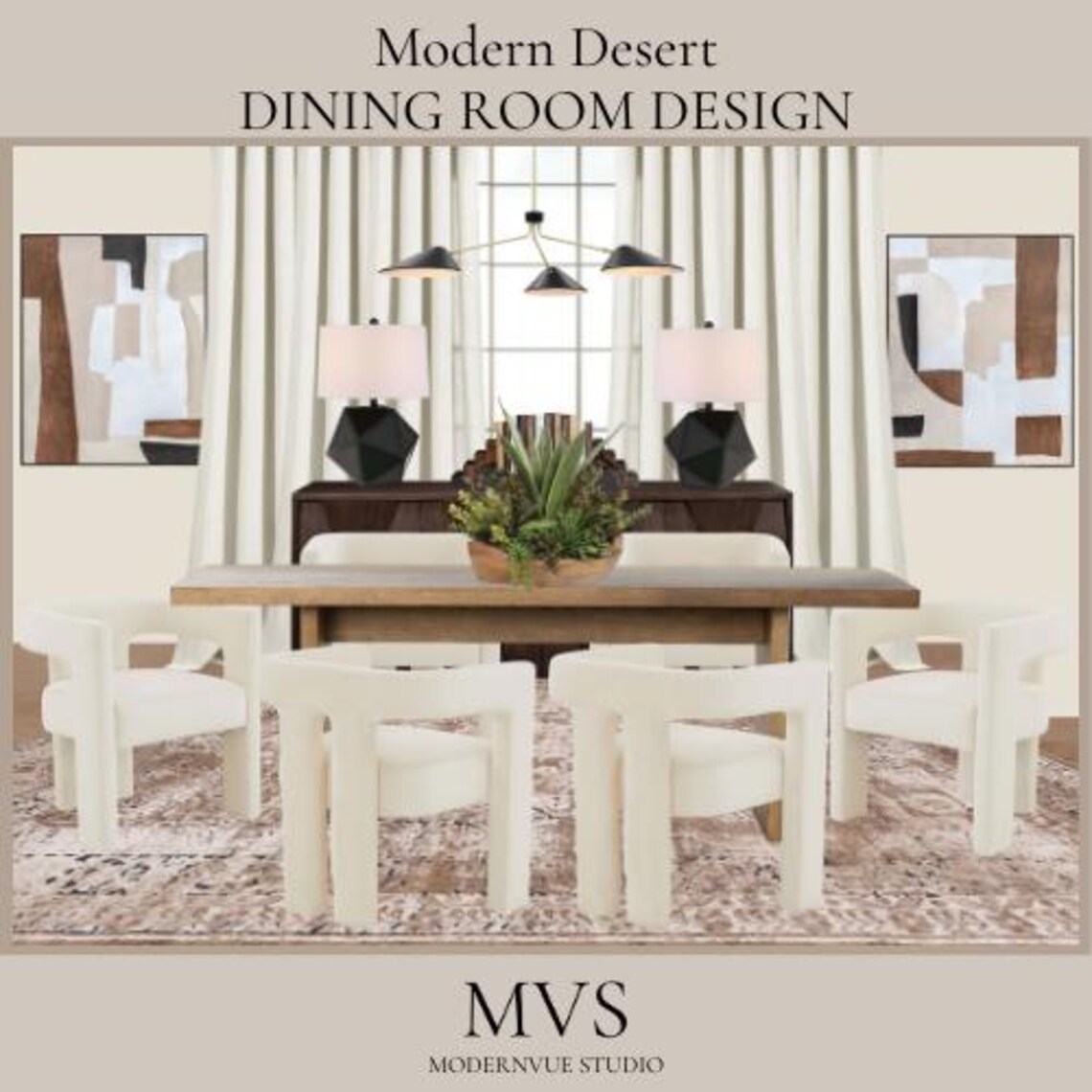 Modern Desert Dining Room Design Mood Board Neutral Contemporary ...