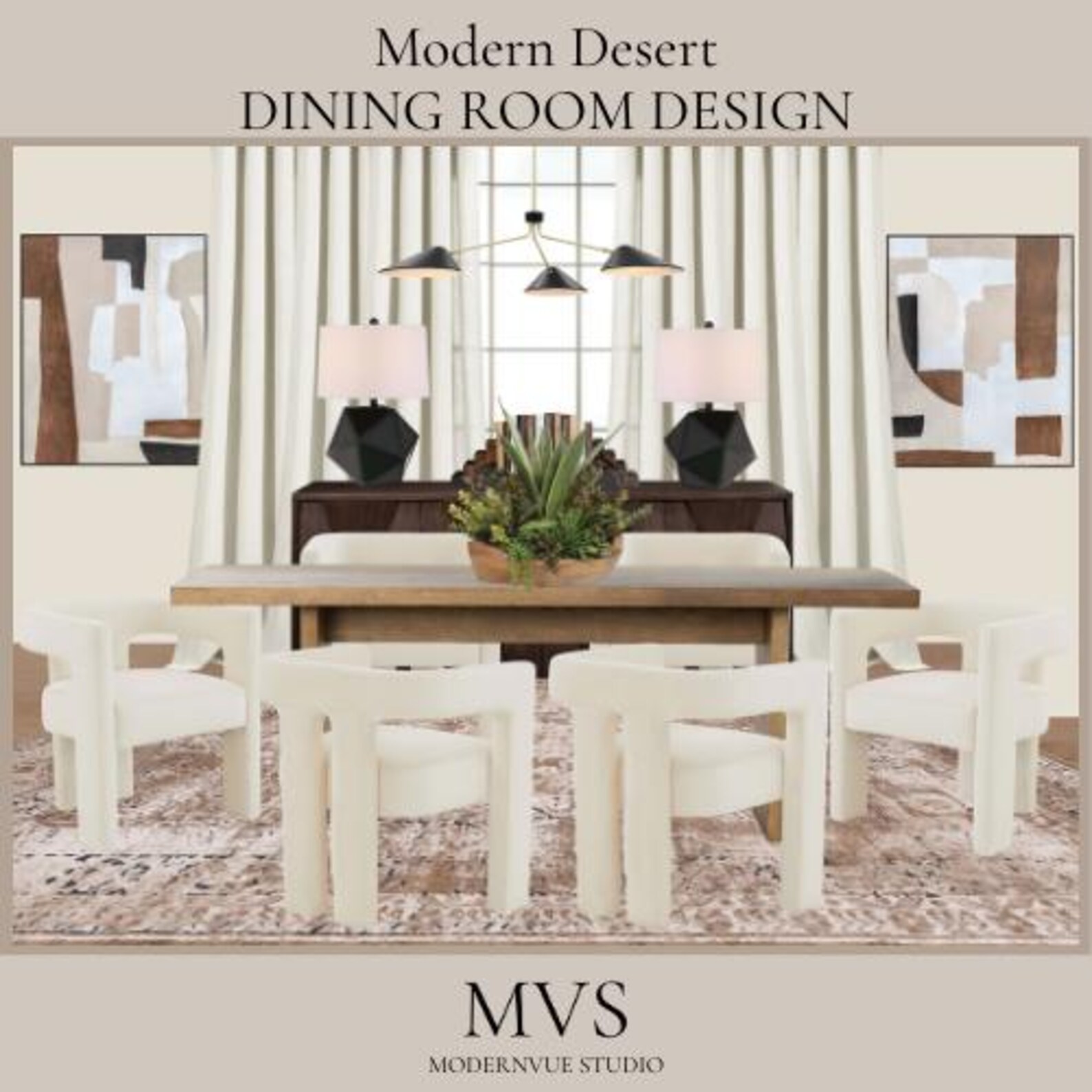 Modern Desert Dining Room Design Mood Board Neutral Contemporary ...