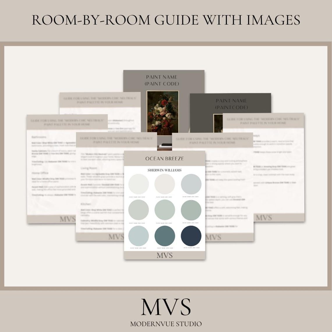 Home Paint Color Palette Coastal Collection Ocean Breeze Paint Color ...