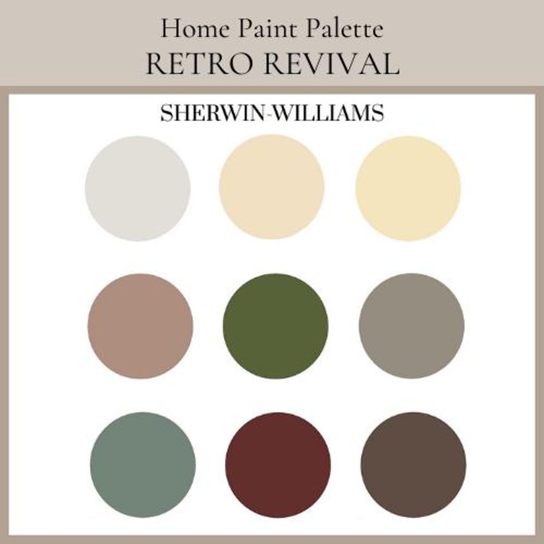 Home Paint Color Palette Vintage Collection Retro Revival Paint Color ...