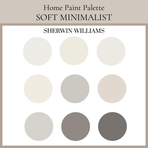 Home Paint Color Palette Minimalist Collection Soft Minimalist Paint ...