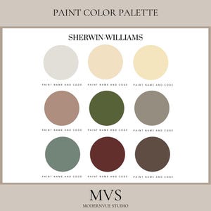 Home Paint Color Palette Vintage Collection Retro Revival Paint Color ...