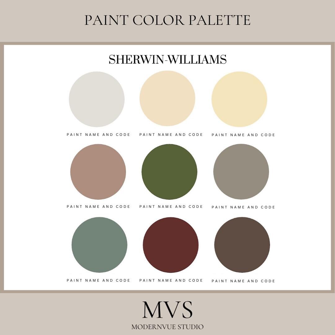 Home Paint Color Palette Vintage Collection Retro Revival Paint Color ...