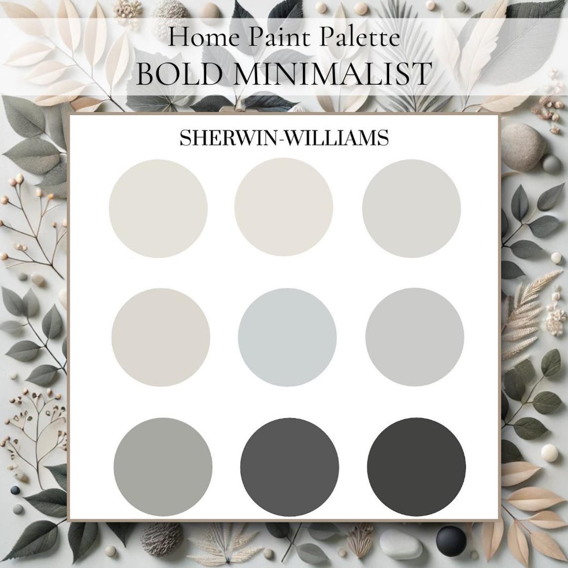 Home Paint Color Palette Minimalist Collection Bold Minimalist Paint ...