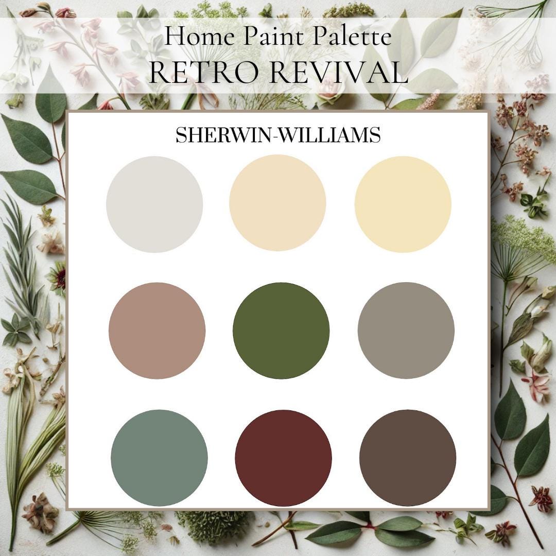 Home Paint Color Palette Vintage Collection Retro Revival Paint Color ...