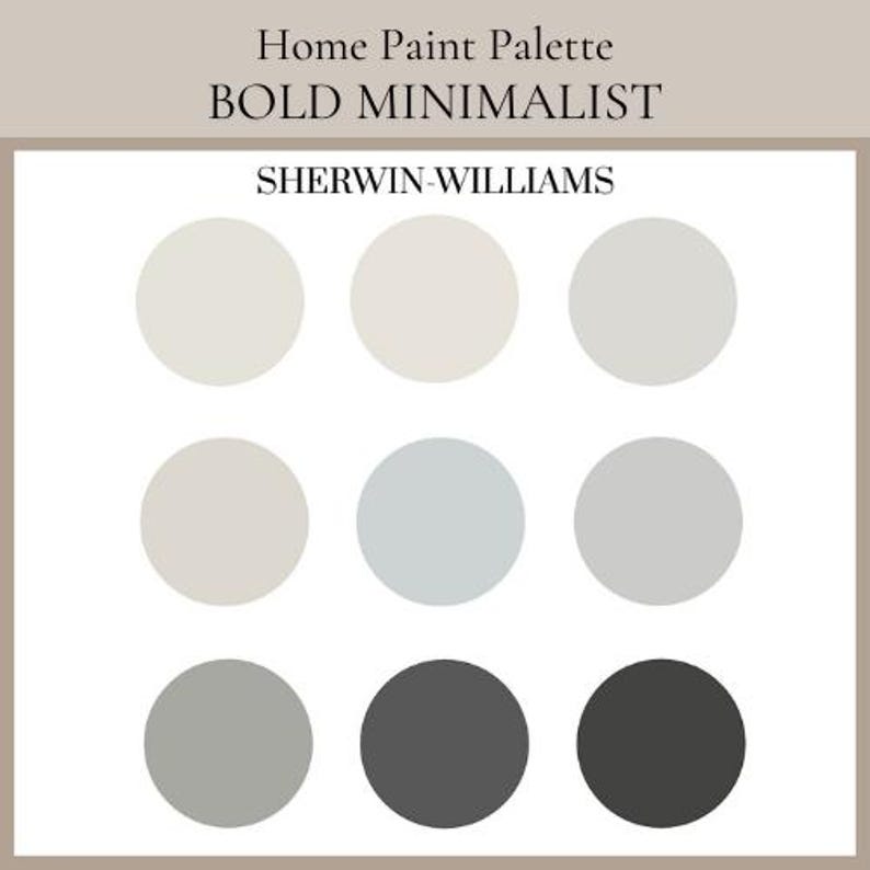 Home Paint Color Palette Minimalist Collection Bold Minimalist Paint ...
