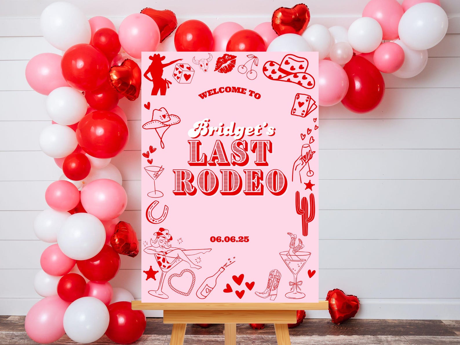 Last Rodeo Hens Welcome Sign Cowgirl Theme Last Rodeo Bachelorette Sign ...