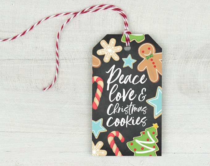 Christmas Cookie Gift Tags Cookie Exchange Tags Holiday - Etsy