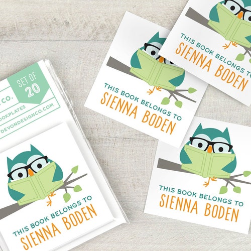 Custom Book Labels Custom Bookplate Stickers Set of 20 Book - Etsy