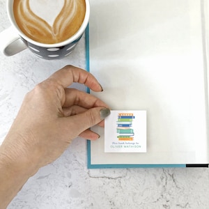 Personalized Book Labels, 2 Inch Custom Bookplate Stickers, Set of 20 ...