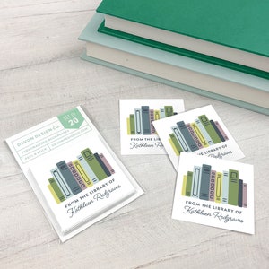Personalized Bookplate Stickers: Colorful Books, Custom Library Labels ...