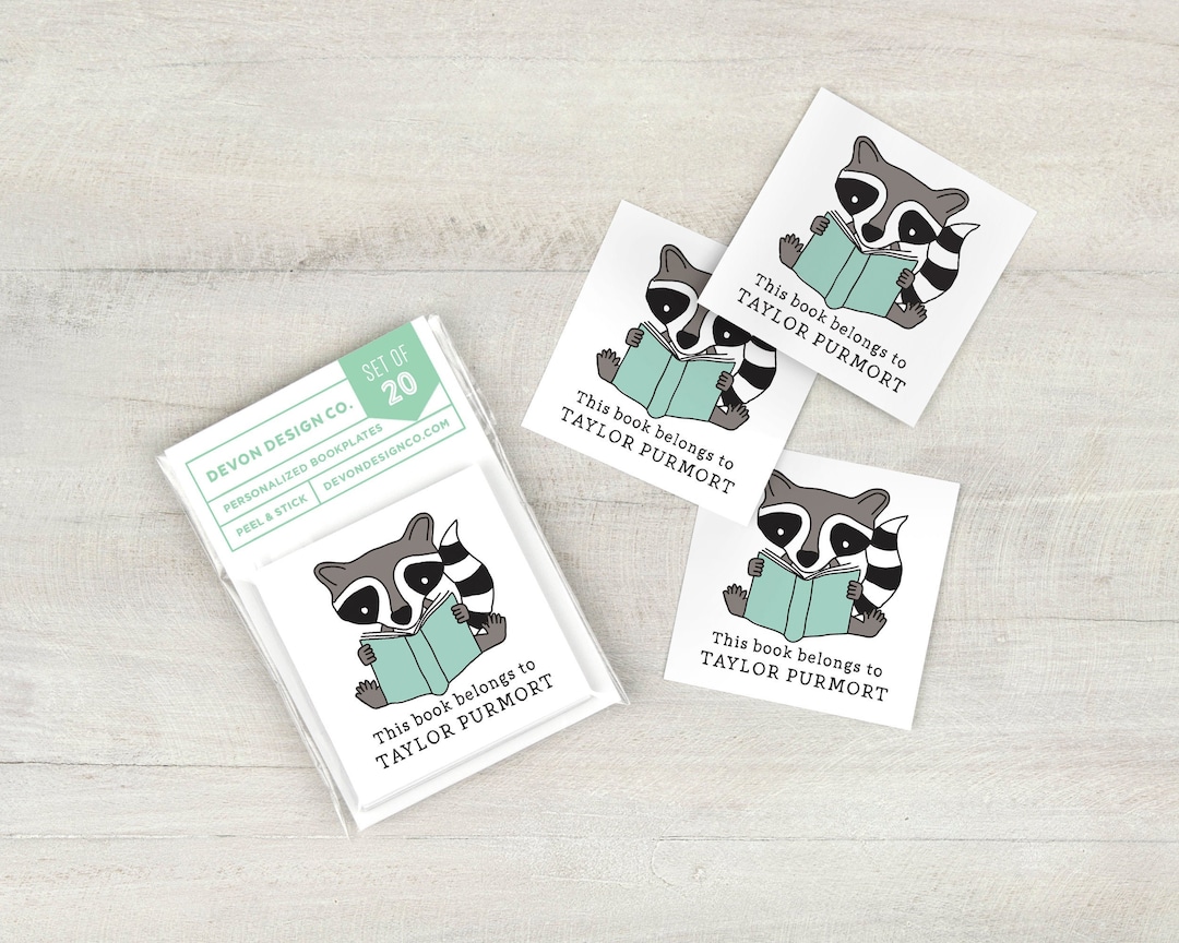 Kids Custom Book Labels, 2 Inch Childrens Bookplate Stickers, Custom ...