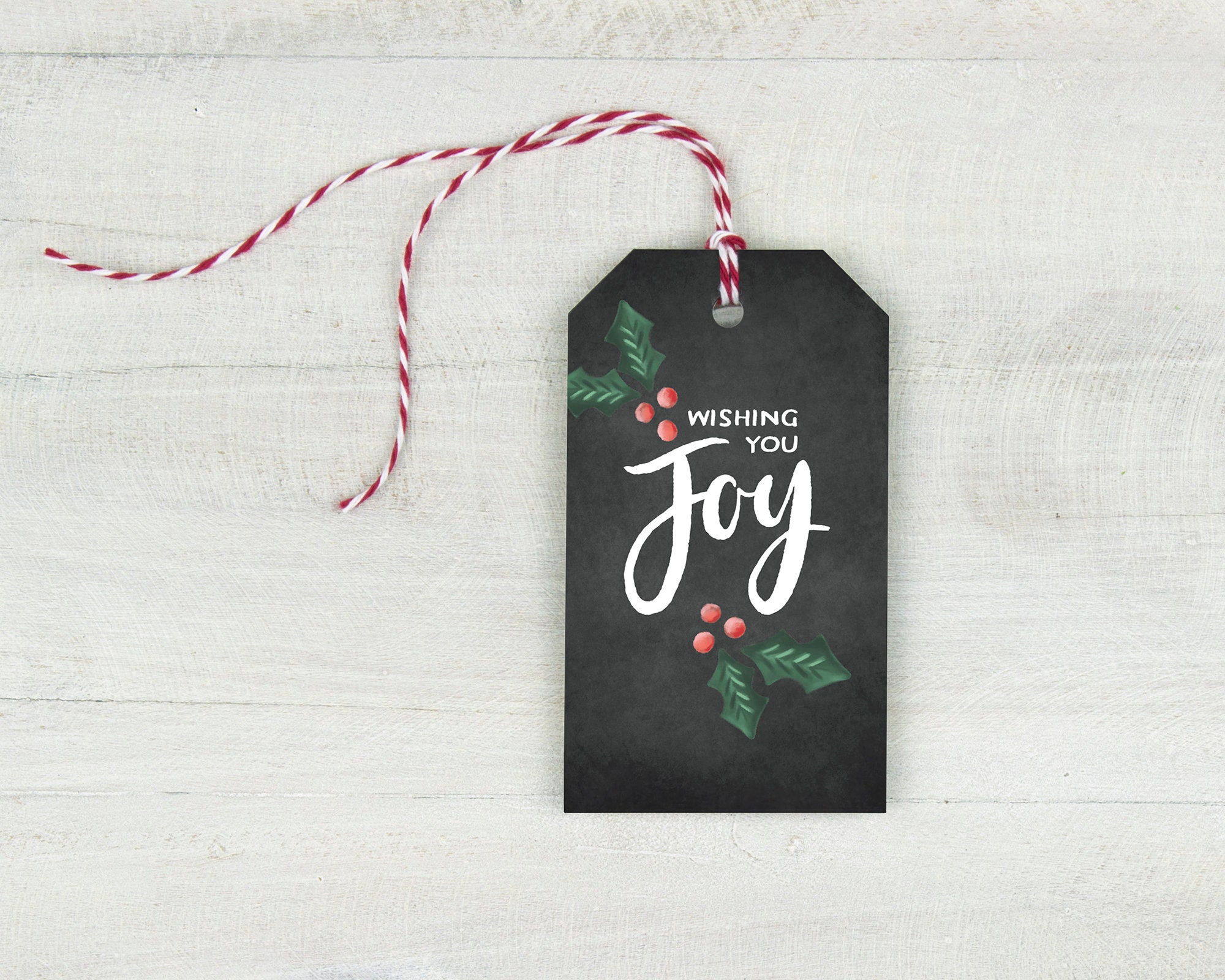 Festive Christmas Gift Tags, Rustic Holiday Greenery, Christmas ...