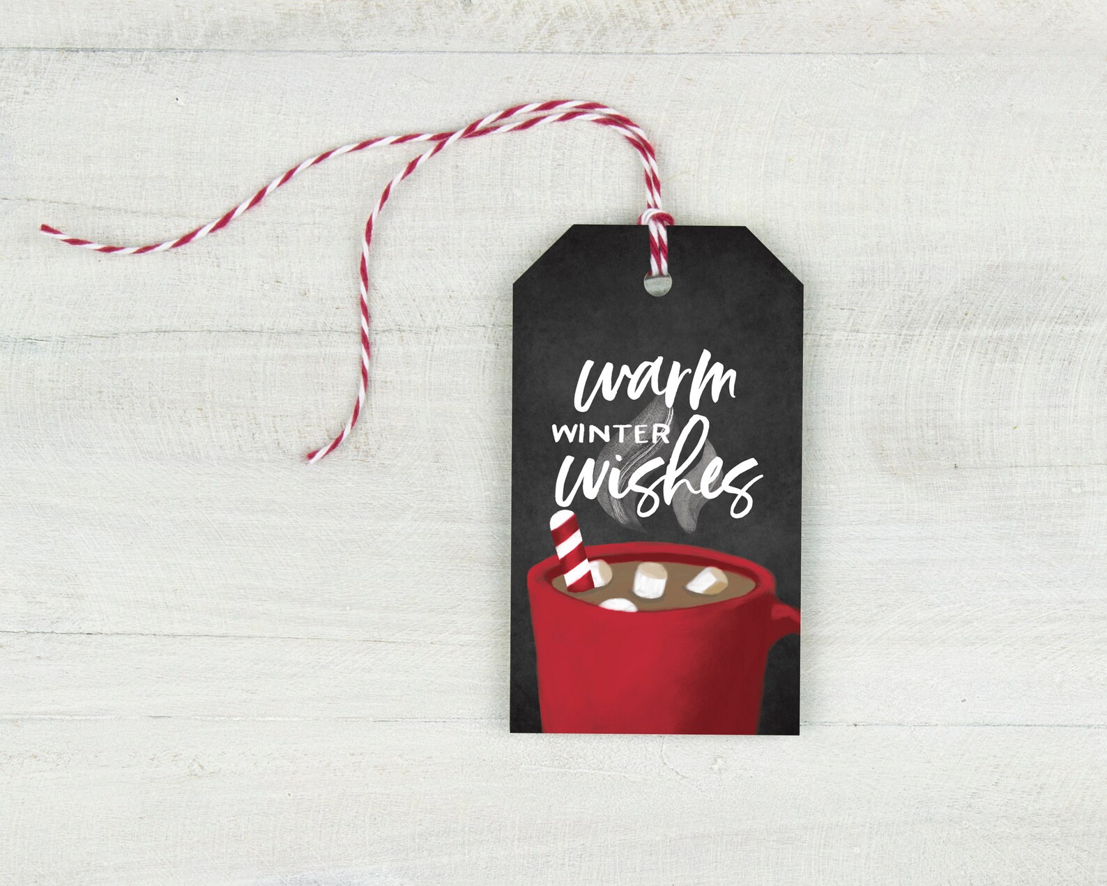 Hot Cocoa Gift Tags, Homemade Christmas Cocoa Tags, Holiday Packaging ...
