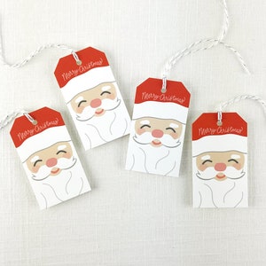 Cute Santa Claus Gift Tags, Christmas Gift Tags for Kids, Gift Tags for ...