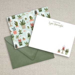 Personalized Notecard Set, Gift for Plant Lover, Personalized ...