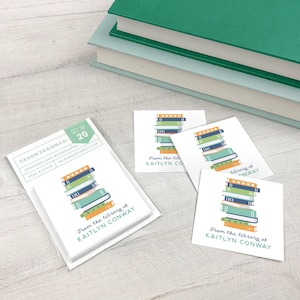 Personalized Book Labels, 2 Inch Custom Bookplate Stickers, Set of 20 ...