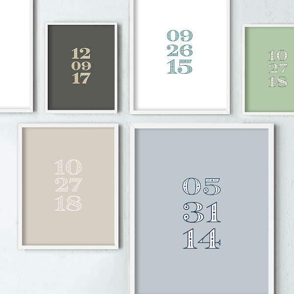 Wedding Date Art - Etsy