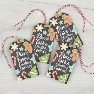 Christmas Cookie Gift Tags, Cookie Exchange Tags, Holiday Packaging ...