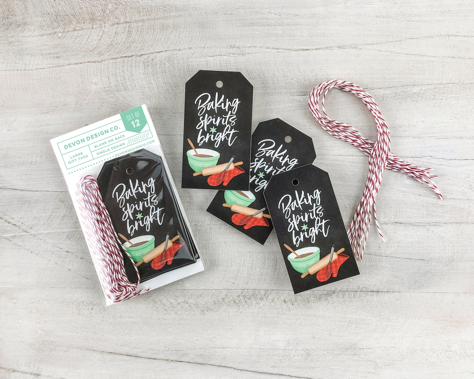 Holiday Baking Gift Tags, Homemade Treat Gift Tag Set, Christmas Food ...