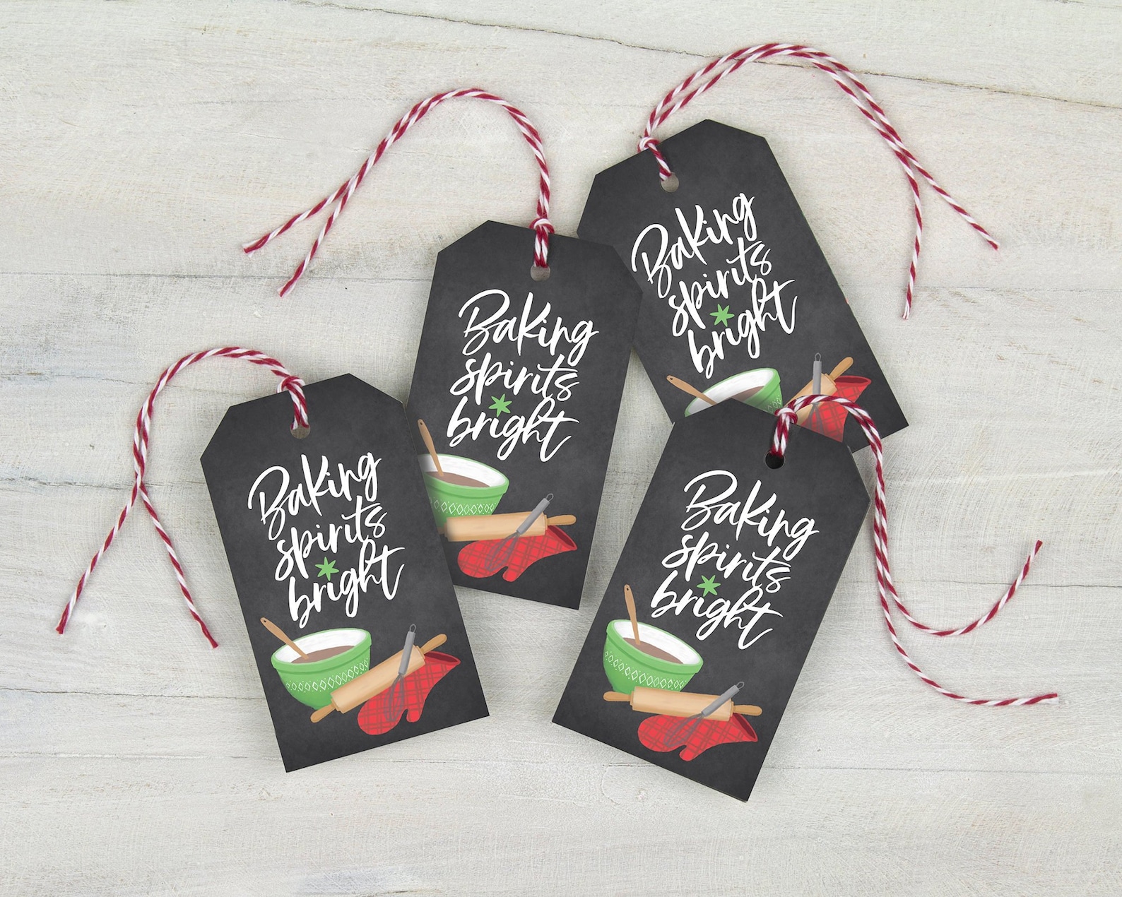 Holiday Baking Gift Tags Homemade Treat Gift Tag Set - Etsy