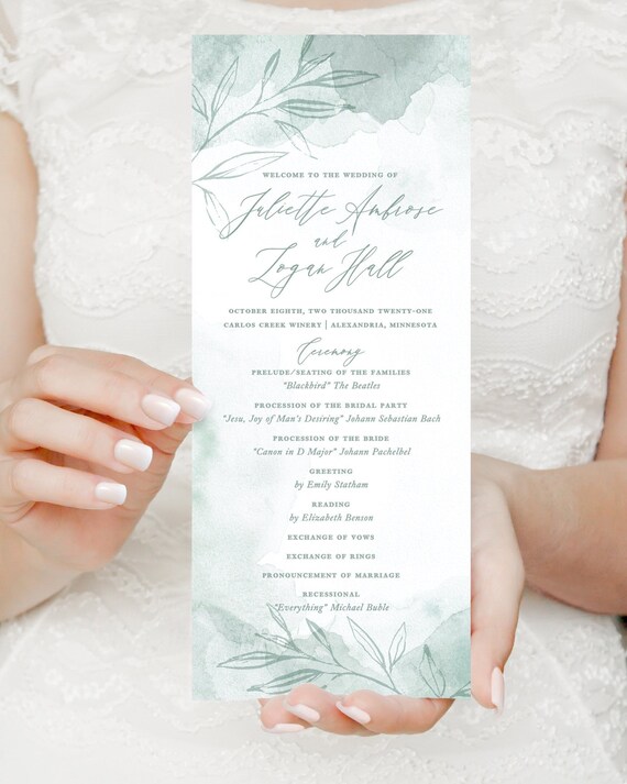 Under The Sea Wedding Programs Nautical Beach Wedding Program And