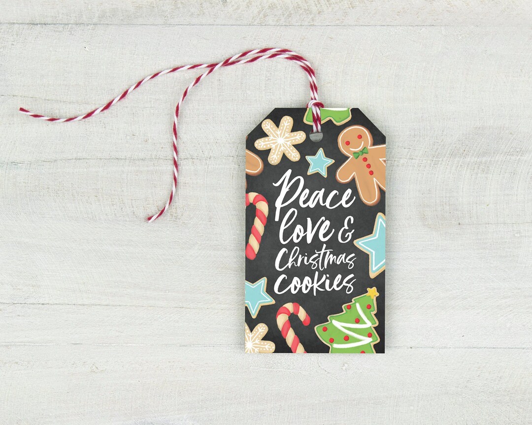 Christmas Cookie Gift Tags, Cookie Exchange Tags, Holiday Packaging ...