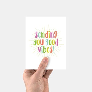 Thinking of You Card, Encouragement Card, Good Luck Card, Sending Good ...