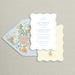Wavy Modern Floral Wedding Invitation, Colorful Pastel Wedding ...