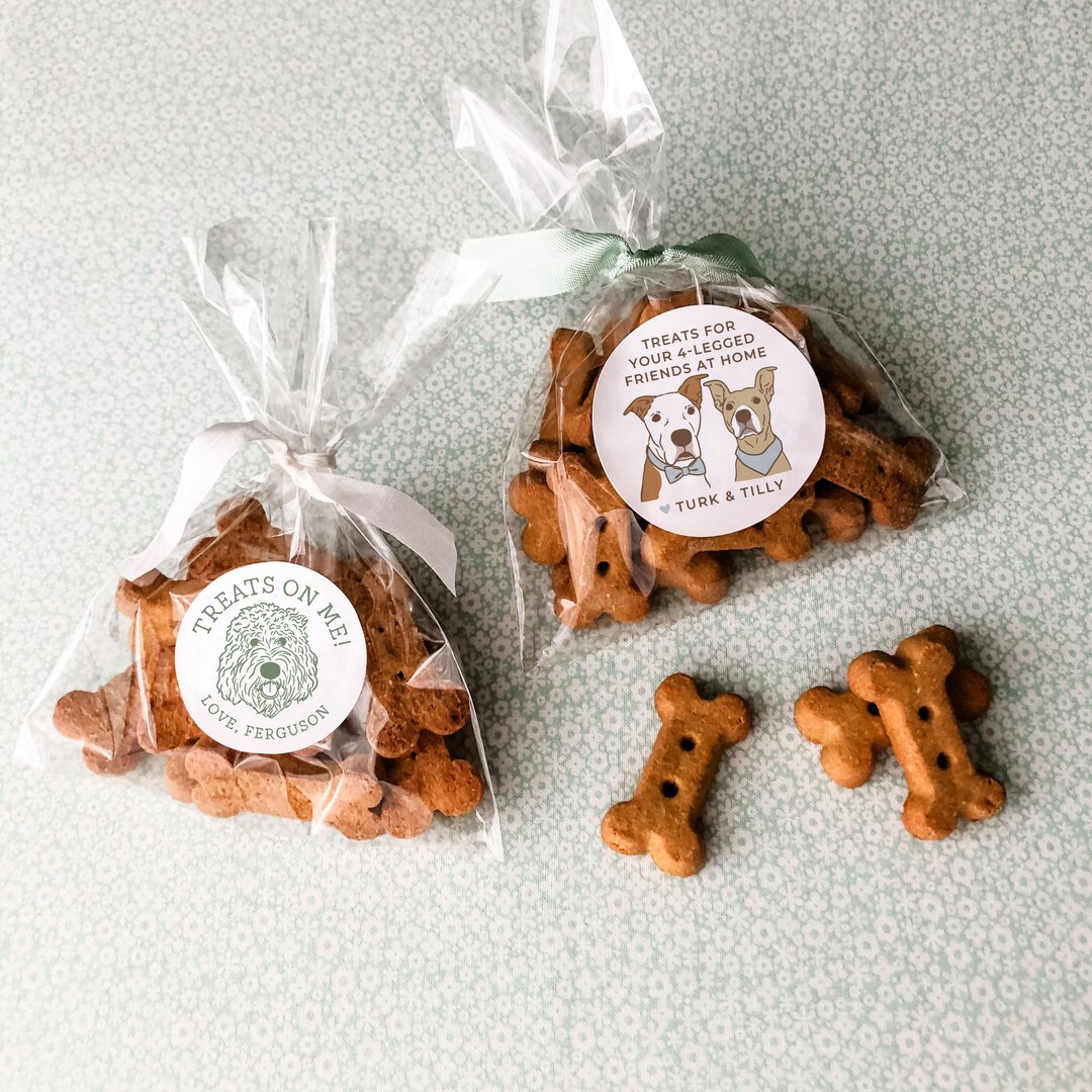 Custom Dog Wedding Favor Stickers, Dog Wedding Favors, Round Stickers ...