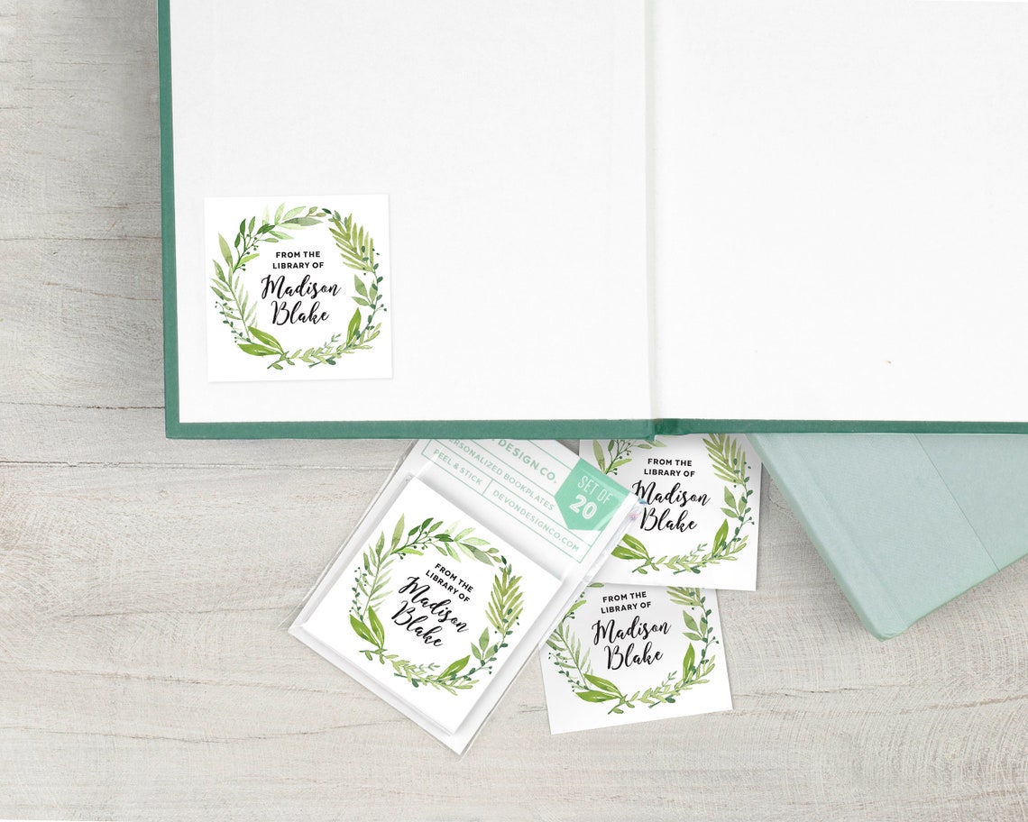 Custom Book Labels Custom Bookplate Stickers Set of 20 Book - Etsy