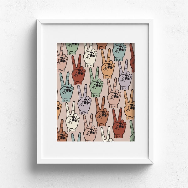 Peace Sign Poster - Etsy