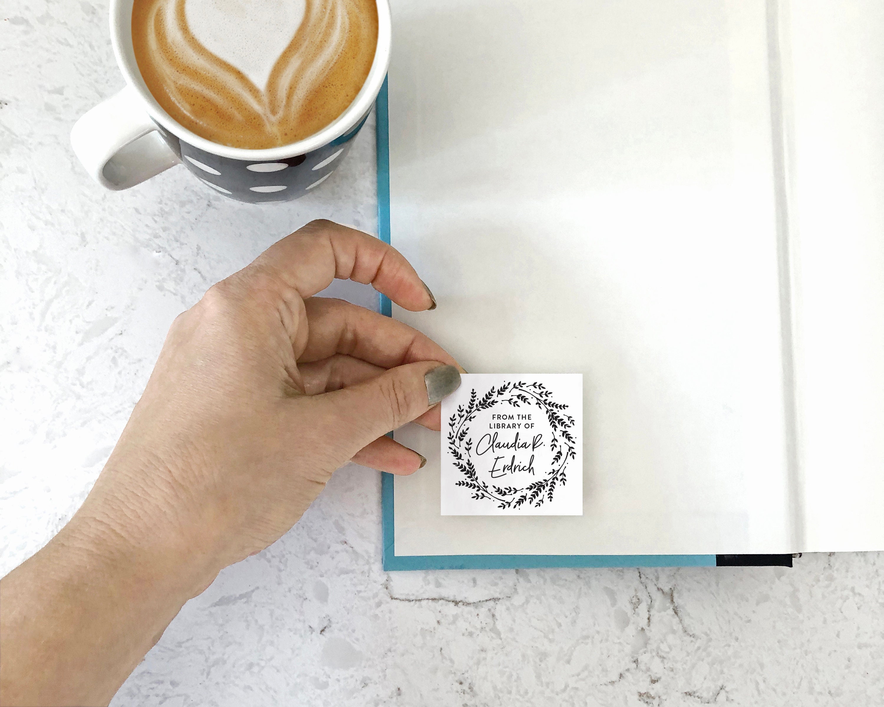 Personalized Book Labels, 2 Inch Bookplate Stickers, Sets of 20, Book ...