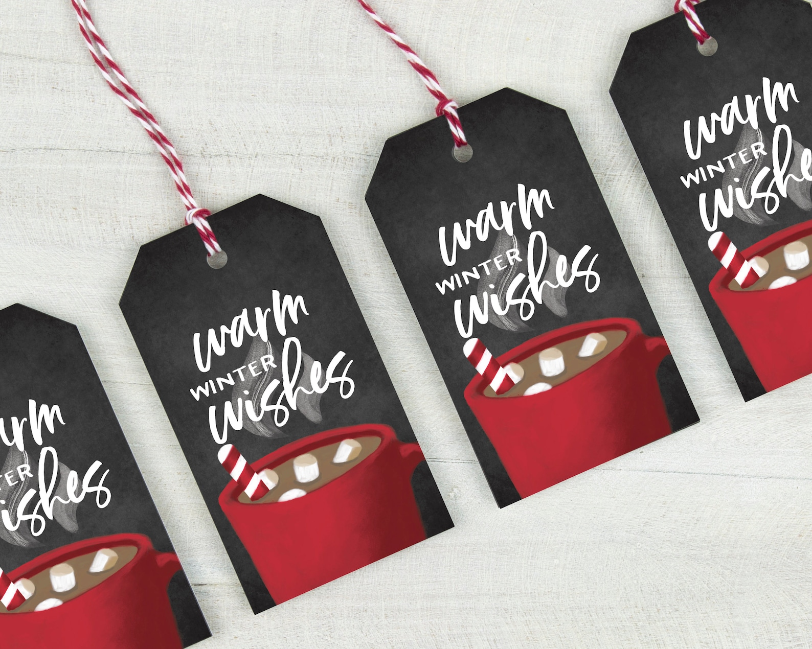 Hot Cocoa Gift Tags Homemade Christmas Cocoa Tags Holiday - Etsy