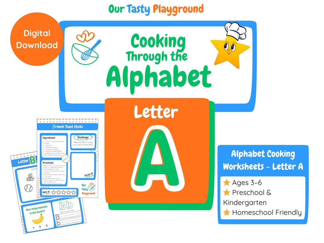 Cooking Through the Alphabet - Letter A | Preschool Phonics Math ...